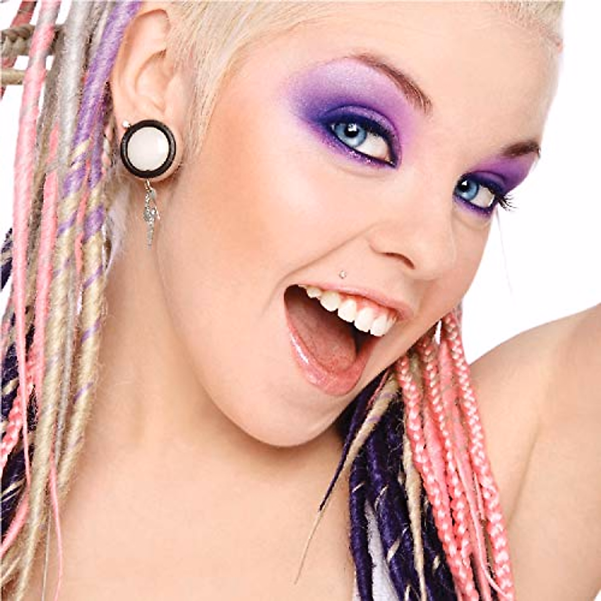 BodyJ4You 36PC Ear Stretching Kit - 00G-20mm Big Gauges Kit - Heavy Acrylic Tapers Large Spiral Expanders No Flare Plugs - Glow in Dark Green - Women's Tapers Men's Tapers