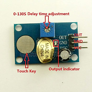 eletechsup DC 5V 12V Touch Switch Module 0-130s Delay Timer Button Board Relay (4)