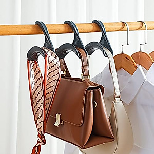 Fydun 5Pcs Purse Door Hanger Bag Arc Closet Hanger Hook for Satchel Coat Haversack Belt StorageWhite for Home Use, Multifunctional Accessory (Grey)