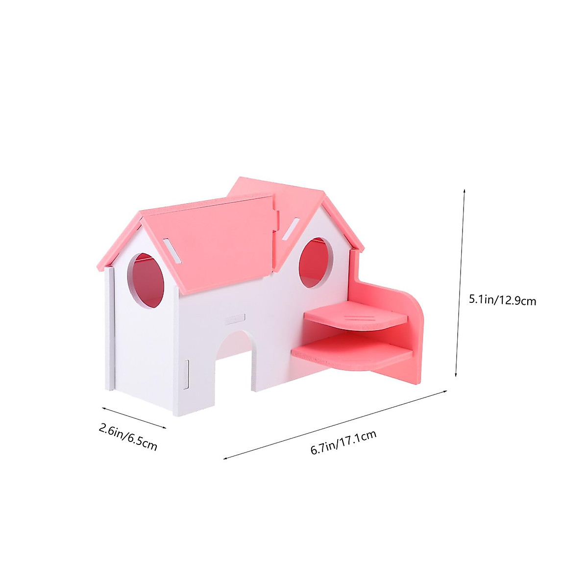 POPETPOP Guinea Pig Hideout Hamster Houses Small Pet Chinchilla House Small Animal Ferret Cage Habitat with Climbing Ladder for Hamster Guinea Pig Chinchilla Dwarf Rabbit