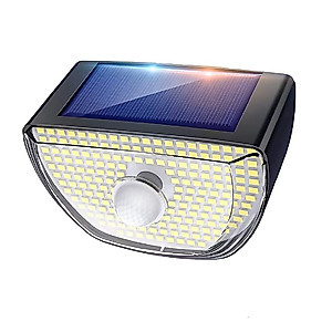 Odditon Solar Wall Lights, Solar Light, Solar Motion Sensor Lights, Outdoor Solar Security Lights, 200LED Solar Lights, 3 Modes,IP65 Waterproof for Yard, Stairs, Garage, Porch, 1 Pack