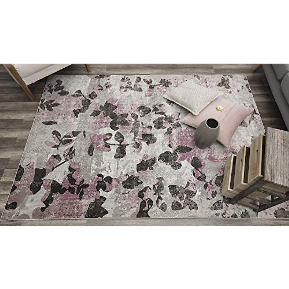 CosmoLiving by Cosmopolitan Anne Area Rug, Pink Elegance