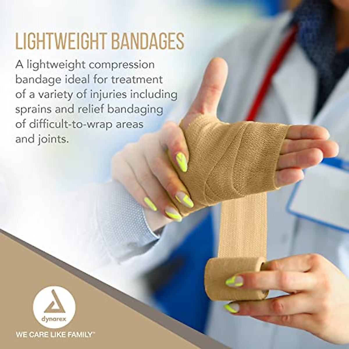 Dynarex Sensi Wrap, Self-Adherent 3" x 5 yds Tan 24/Cs