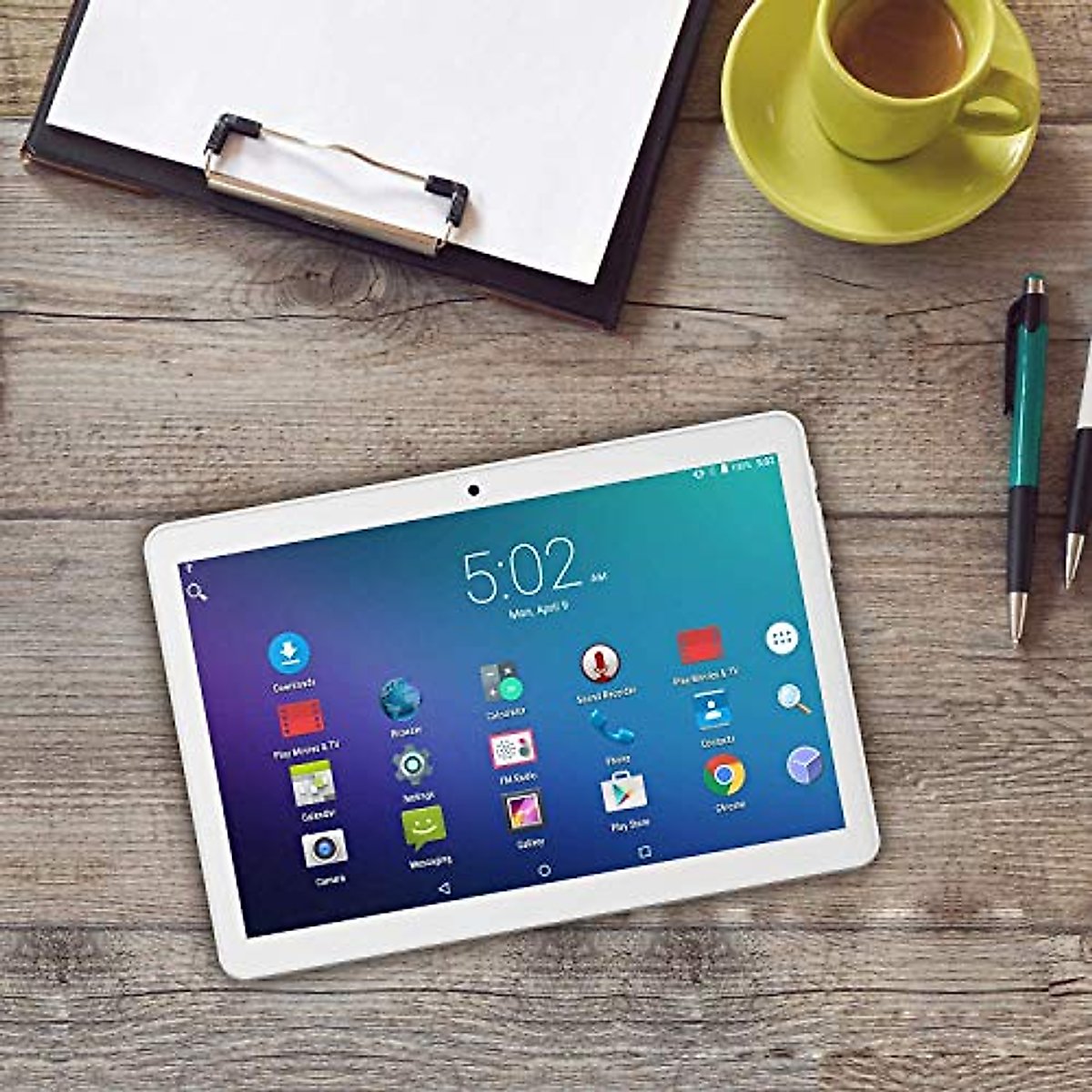 Lectrus 10 inch Android 10.0 Tablet with Quad-Core Processor, 32GB Storage, Dual Cameras & Speakers, 1280x800 IPS Full Display, WiFi, Bluetooth, Google Certified, USB C, Silver