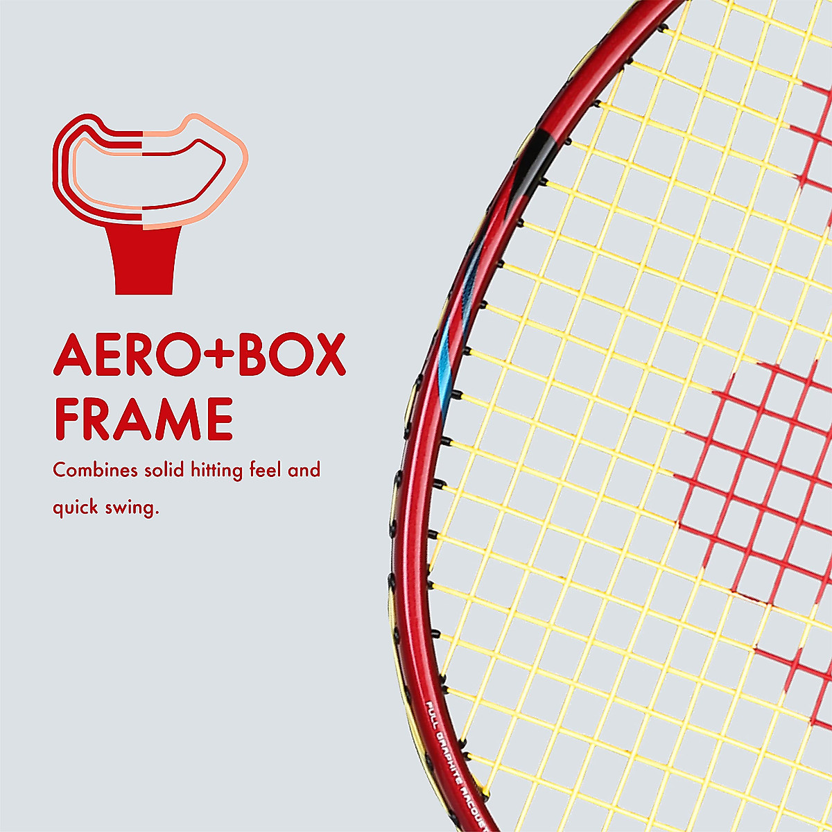 YONEX Smash Badminton Racquet (G4, 73 Grams, 28 lbs Tension) (Black Flash Red)