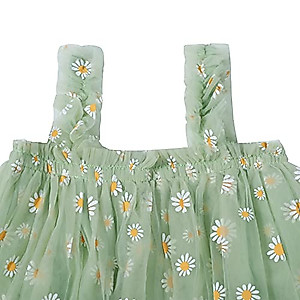 FRYAID Toddler Baby Girl Tutu Dress Tulle Lace Sleeveless Princess Sundress Summer Birthday Party Clothes Green