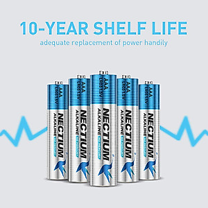 NECTIUM Superior Performance AAA Batteries 8 Count Alkaline Pure-Gold-Bottom IoT Batteries Ultra Power Long Lasting for IoT Devices Smart Lock