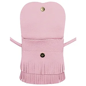 ZGMYC Cat Tassel Shoulder Bag Small Coin Purse Crossbody Satchel for Kids Girls, Pink (5.1'' x 5.9'')