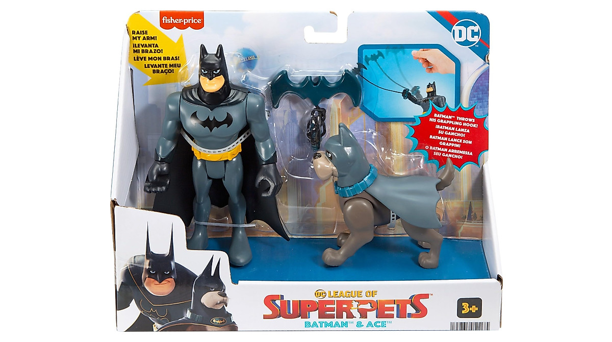 Fisher-Price DC Super-Pets Batman & Ace Figure Set 3+ Fun