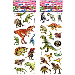 Dinosaur Stickers 3D Puffy Stickers(200+ pcs) Jurassic Dinosaur Tyrannosaurus Rex Stickers 14 Sheets Kids,Craft Scrapbooking for Decorative Sticker Decoration for Calendars, Arts Stickers
