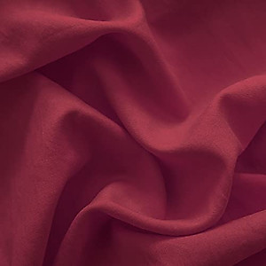 Red Duvet Cover King, 100% Washed Microfiber 3 Pieces Solid Color Casual Red Bedding Set for Men and Women, with Zipper Closure, Luxury Ultra Soft Relaxed Feel Natural Wrinkled Comfy (Red, King)