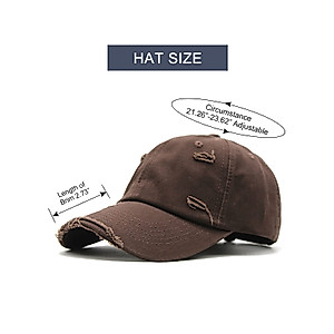 Unisex Vintage Washed Baseball-Cap Twill Adjustable Dad Hat Womens Cotton Low Profile Baseball Cap Unconstructed White Style One Size