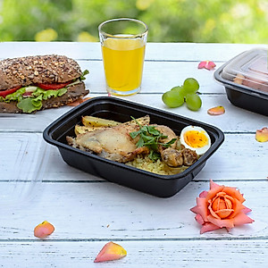 Comfy Package [Case of 150 24 oz. 1 Compartment Meal Prep Containers Reusable - Microwaveable, Dishwasher and Freezer Safe, BPA-Free, Portion Control and Convenience Food Storage with Lids, Stackable