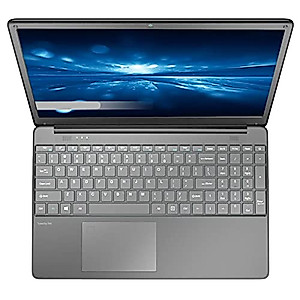 Hugo Tech Mart 15.6" FHD IPS Ultra Slim Laptop, Intel i3-1115G4, 4GB RAM, 128GB SSD, HDMI, Webcam, Fingerprint Reader, Super-Fast WiFi Up to 1300 Mbps, Win 11, Dale Grey (Renewed)