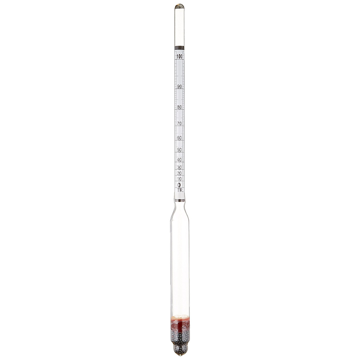 Hydrometer - Alcohol, 0-200 Proof and Tralle & Twin Bubble Airlock and Carboy Bung (Pack of 2)