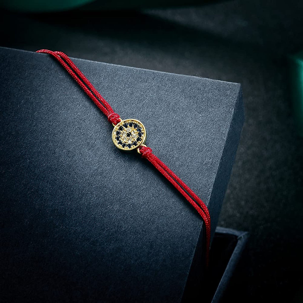 Evil Eye Bracelets Adjustable Charm Lucky Protection Spiritual Kabbalah Red/Black String Thread Bracelet Anklet with Evil Eye/Hamsa Jewelry for Women Men Baby Friendship