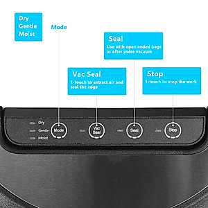 Vacuum Sealer, FENGJIE Compact Vacuum Sealer Machine Seal A Meal Food Saver System,Automatic Dry Moist Food Modes With Builtin Cutter |LED Indicator | Quiet Operation|Starter Kit, For Sous Vide and