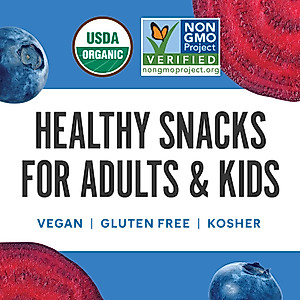 Noka Superfood Fruit Smoothie Pouches, Blueberry Beet, Healthy Snacks with Flax Seed, Plant Protein and Prebiotic Fiber, Vegan and Gluten Free Snacks, Organic Squeeze Pouch, 4.22 oz, 12 Count