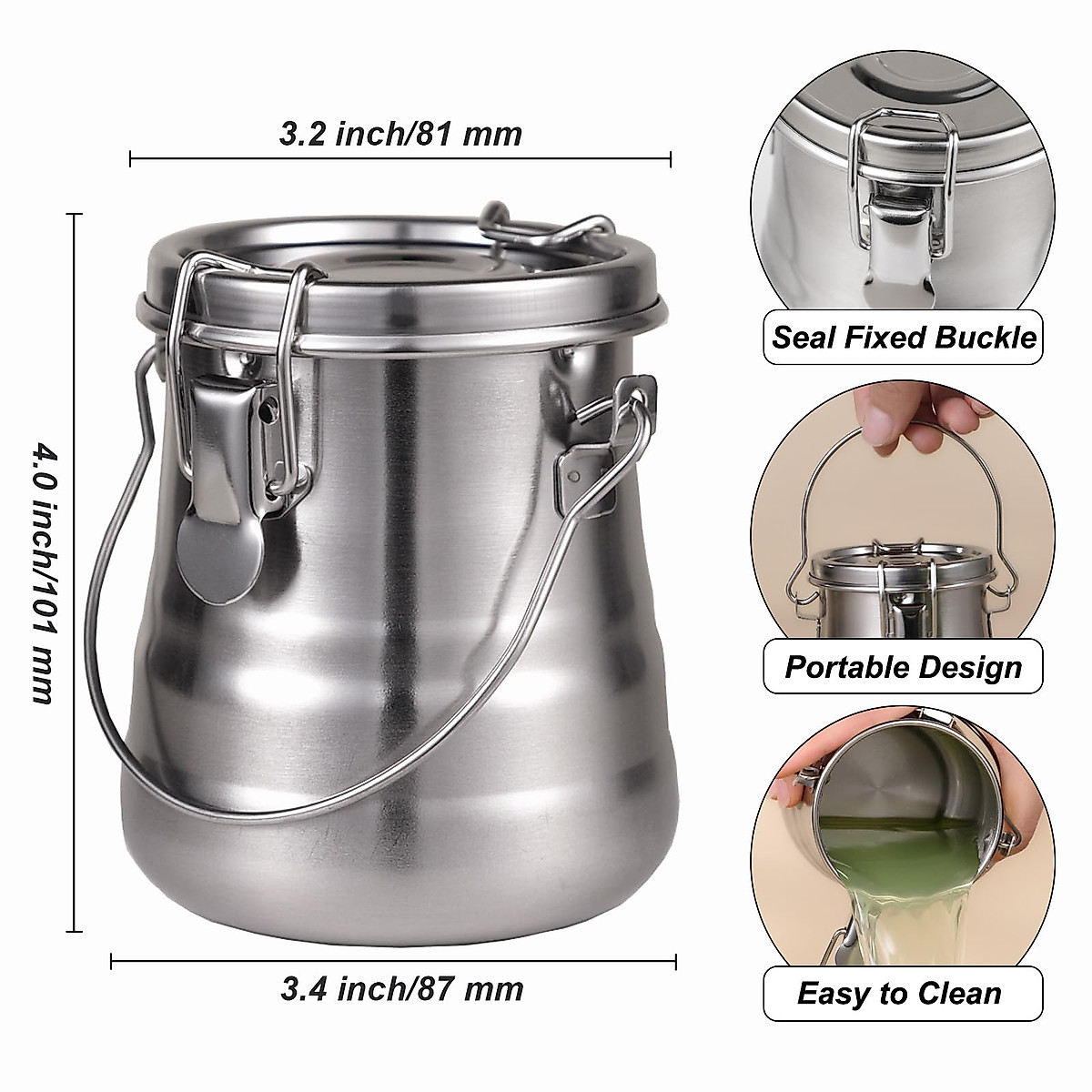 Dlicoda Paint Brush Cleaner and Holder - Airtight Stainless Steel Brush Washer for Painting with Removable Porous Filter (Medium)