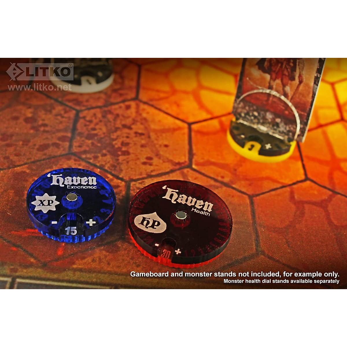 LITKO Character Health & Experience Dials Compatible with Gloomhaven Board Game (2)