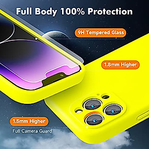 Kimguard Silicone Magnetic Case for iPhone 14 Pro Max Magsafe Case Silicone Phone Case with Microfiber Lining for iPhone 14 Pro Max 6.7 inch 2022,Yellow