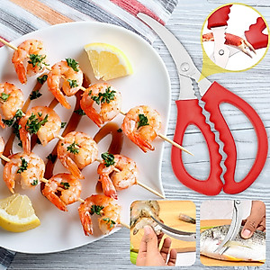 Crab Crackers and Tools, Lobster Crackers and Picks Set, 9Pcs Seafood Tools Set - Crab Leg Cracker Tool/Nut Crackers, Crawfish Sheller, Crab Leg Forks, Scissors & Storage Bag, Seafood Boil Utensils