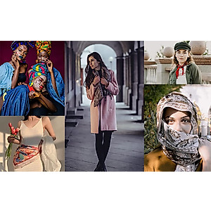 35” Satin Large Head Scarves Silk Bandana Like Neck Scarf Hair Sleeping Wraps Lightweight Satin Silk Scarfs for Women