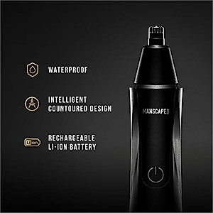 MANSCAPED™ The Weed Whacker™ Nose and Ear Hair Trimmer – 9,000 RPM Precision Tool with Rechargeable Battery, Wet/Dry, Easy to Clean, Hypoallergenic Stainless Steel Replaceable Blade