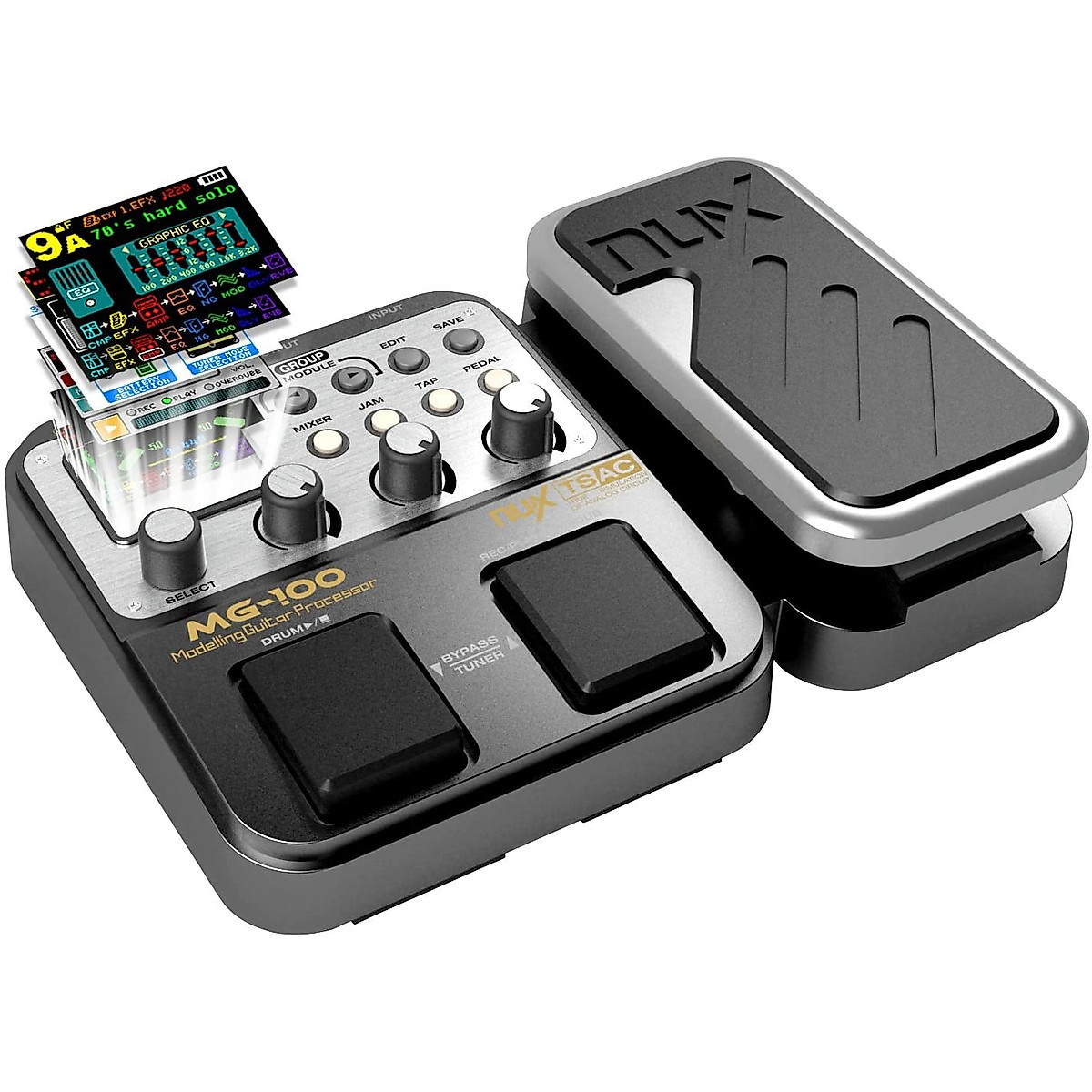 Briskdrop NUX MG 100 Multi Effects Pedal Processor Bundle with Snark Tuner and Dunlop Pick Pack mg100bundle 0