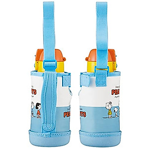 Skater KSTCH6-A Snoopy Two-Tone Water Bottle, 20.3 fl oz (600 ml), Cover Included