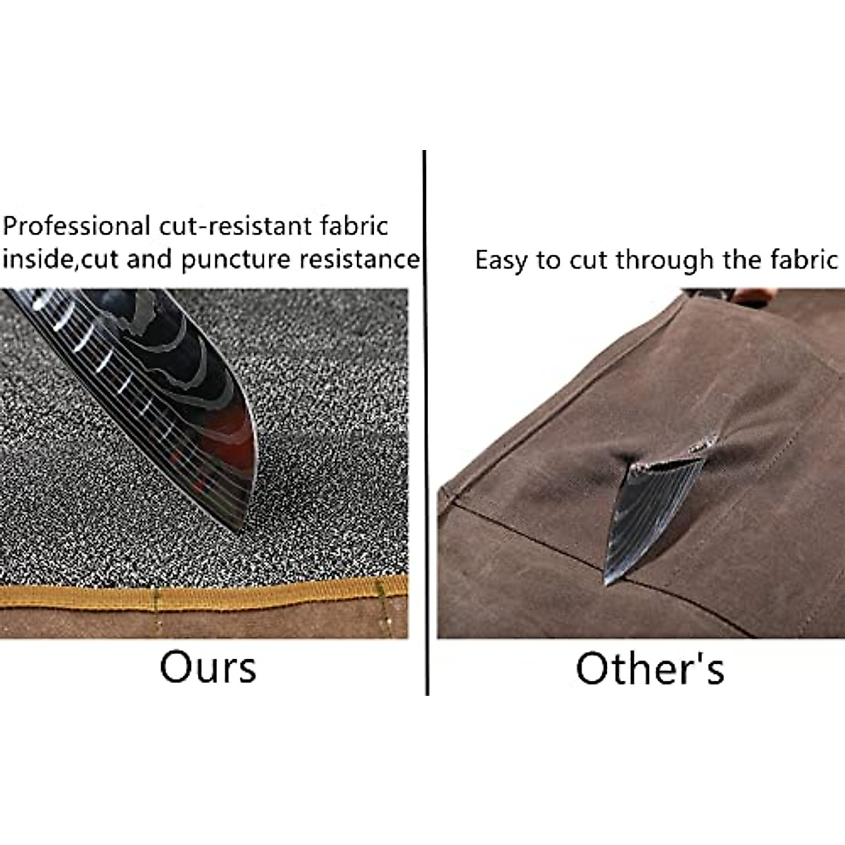 Denifiter Professional Chef's Knife Bag with Anti Cutting Fabric Inside, Heavy Duty 16oz Waxed Canvas Knife Roll, 11 Slots & Durable Handle Adjustable Shoulder Strap (Grey)