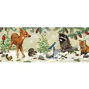 Winter Forest Friends Panoramic Boxed Holiday Cards (Christmas /Greeting Cards)