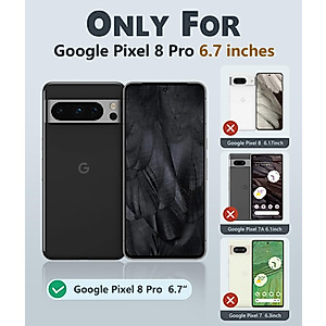 FNTCASE for Google Pixel 8-Pro Case: Pixel 8 Pro Dual Layer Shockproof Protective Phone Cover | Anti Slip Textured Back | Military Protection Bumper | Heavy Duty Rugged Tough Cell Case