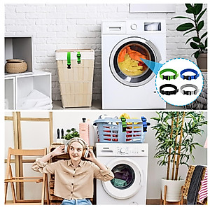 48PCS Laundry Strap with Buckle Laundry Loops Buckle Wash Care Utility Strap Replacement Household Cleaning Loop Accessories Tools