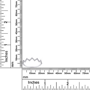 Round Cut White Natural Diamond Zig Zag Engagement Band Ring For Women In 14K White Gold Over Sterling Silver Jewelry (Clarity : I2-I3,Color : I-J, 0.08 Cttw) Ring Size-5