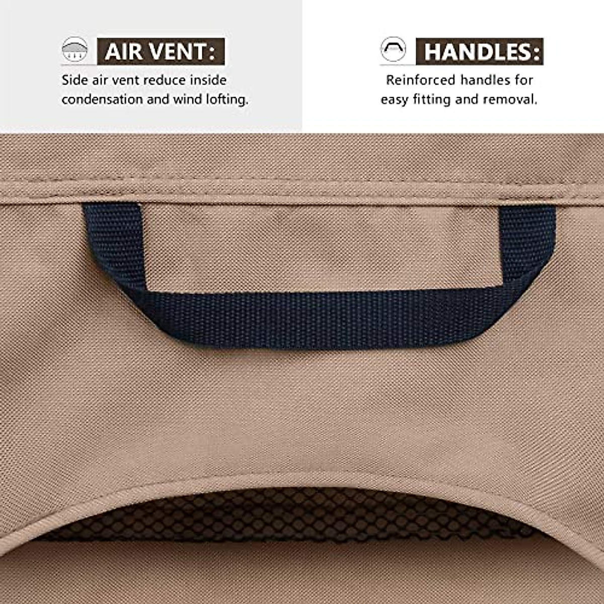 ULTCOVER Rectangular Gas Fire Pit Table Cover 52x34 inch Waterproof Heavy Duty Firepit Cover