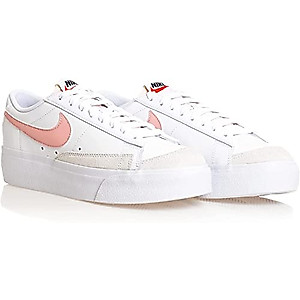 Nike W Blazer Low Platform Shoes White Pink Glaze Size 8