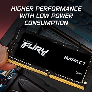 Kingston FURY Impact 32GB (2x16GB) 3200MT/s DDR4 CL20 Laptop Memory Kit of 2 | Intel XMP | AMD Ryzen | Plug n Play | Low Power Consumption | KF432S20IBK2/32