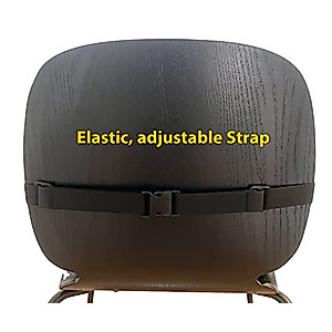 LunaBox Dense Lumbar Pillow - Ergonomic Patented Multi-Region Back Support for Lower Back Pain Tailbone Relief, Lumbar Support Cushion w/Strap for Home, Office Chair and Sofa - Black