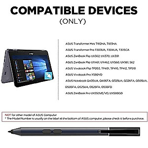 Stylus Digital Pen for ASUS Notebook Q405UA Q325UA, Q526, ASUS Vivobook UX560, J202n, ASUS Transformer Mini T102HA, ASUS Zenbook UX580GD Touchscreen Laptop Active Pen