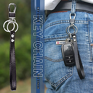 Amazon Essentials - Lanyard Keychain with Detachable Alloy Metal Rings Metal Rings (black)