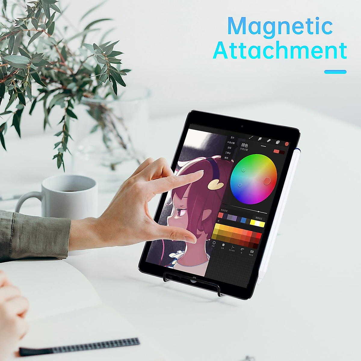 Stylus Pencil for Apple iPad Air 2024 11/13 inch M2, iPad Pro 13/12.9/11-inch, iPad Air Pencil 6/5/4/3th Generation, iPad Pro Pencil 3/4/5/6th Generation, Compatible (2018-2024) with Fast Charge