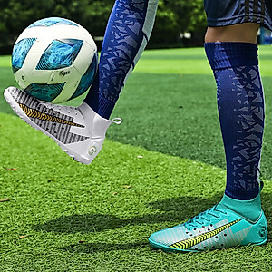 MEBAMY Comfortable Turf Soccer Cleats Athletic Football Shoes AG/TF Ground Boots Breathable Shoe Trainer Soccer Shoe