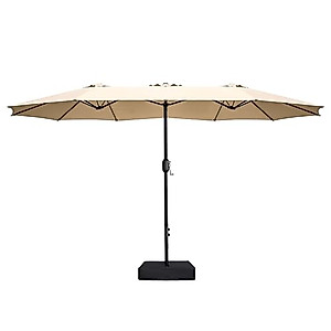 Cozy Daisy 15 FT Patio Umbrella With Base Included, Deck Umbrellas Outside With Stand