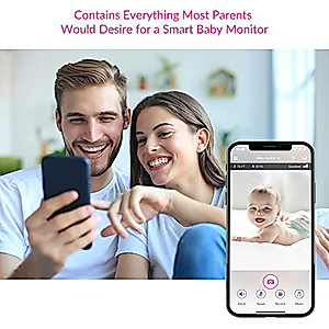 iBaby M8L 1080P Smart Baby Camera Monitor, WiFi Baby Monitor with Upgraded Night Vision 2 Way Talk Motion/Crying Alert Lullabies 360º Pan 110º Tilt White