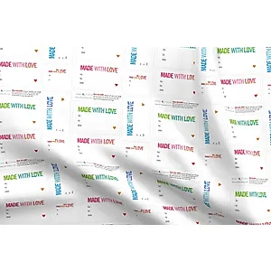 Spoonflower Fabric - Quilt & Love Label Sewing Printed on Petal Signature Cotton Fabric Fat Quarter - Sewing Quilting Apparel Crafts Decor