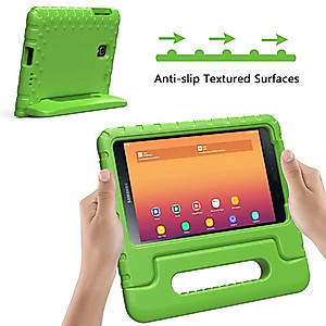 Viahoo Case for Samsung Galaxy Tab A 8.0 Tablet 2017 Release Models SM-T380/SM-T385 Kid-Proof & Shockproof Sturdy Foam Cover Lightweight Durable Case, Green