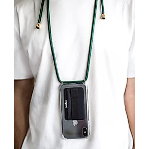 Keebos Green Crossbody Phone Case with Strap and Card Holder Wallet Phone Case, Designed for All iPhones Including iPhone 12