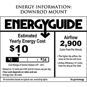 Monte Carlo 5HVO44RZW Haven Outdoor Ceiling Fan with Pull Chain, 44 inch, White - no Light, 5 MDF Blades