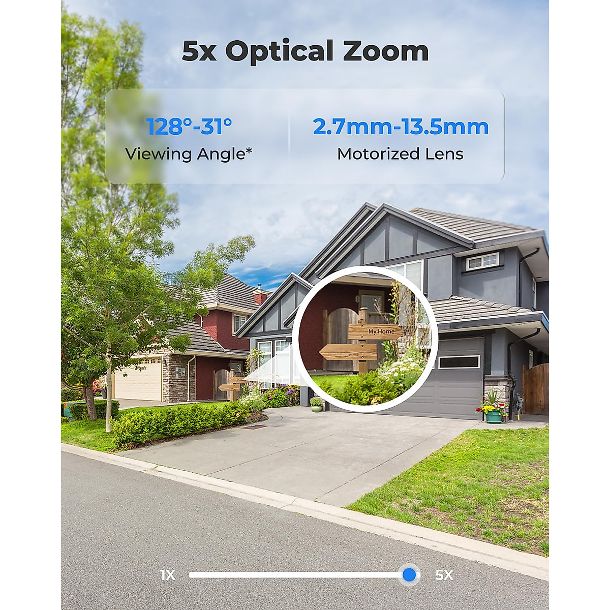 REOLINK 4K Outdoor Home Security System Cameras, 5X Optical Zoom, Human/Vehicle Detection, IK10 Vandalproof, 6x RLC-842A Bundle With Reolink 8 Channel Network Video Recorder RLN8-410 PoE NVR (2TB HDD)